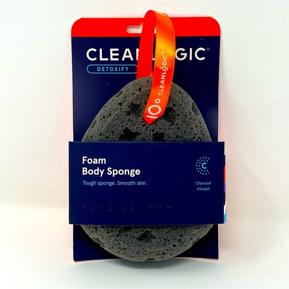 Cleanlogic | Bath & Body | Nwt Cleanlogic Foam Body Sponge Charcoal ...